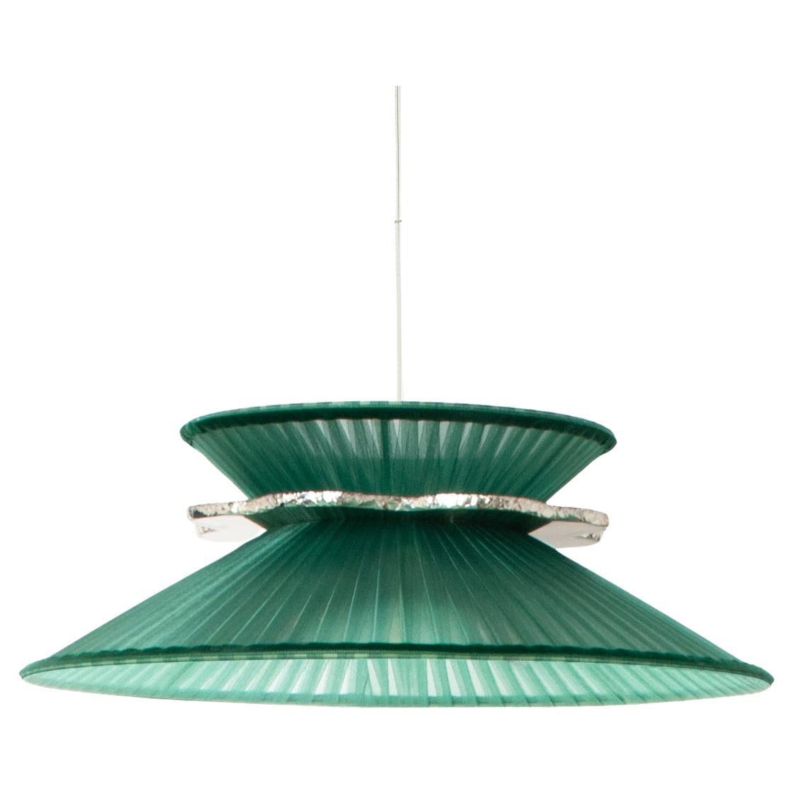 Daisy Contemporary Hanging Lamp 44, Champagne, Silvered Neacklace Glass ...