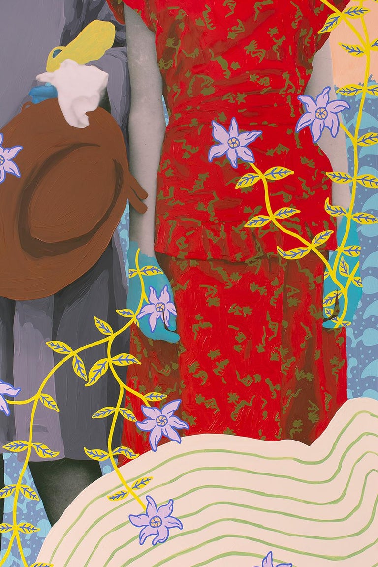 Daisy Patton - Untitled (Family Members with Patterned Dresses and Car ...