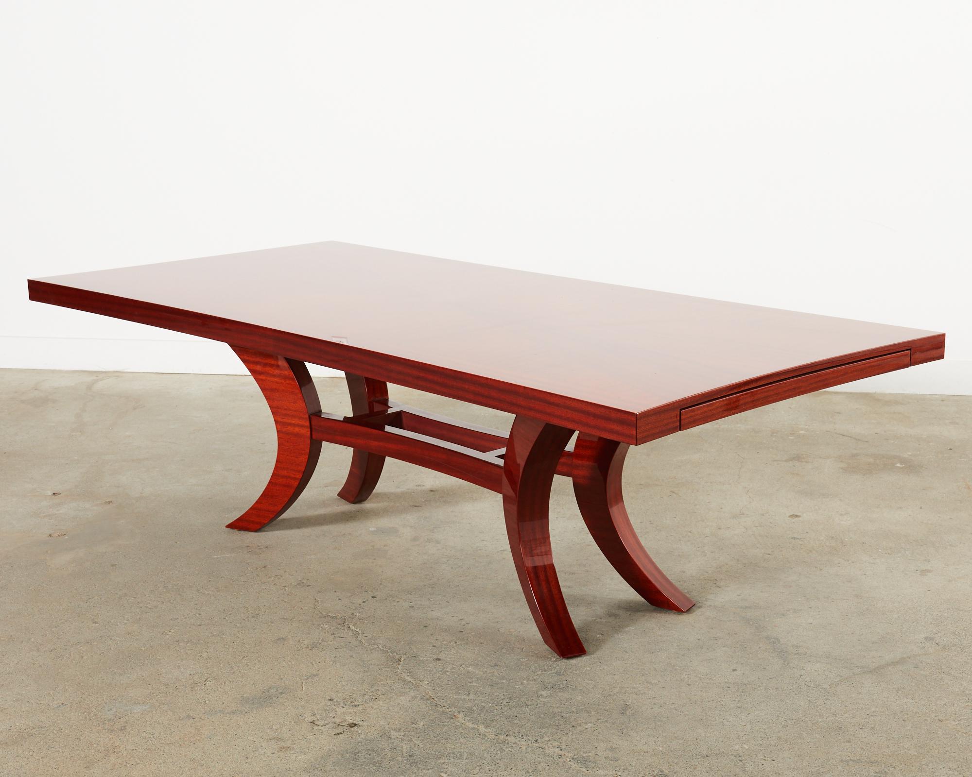 Dakota Jackson Epoch Mahogany Dining Table with Leaves For Sale at 1stDibs