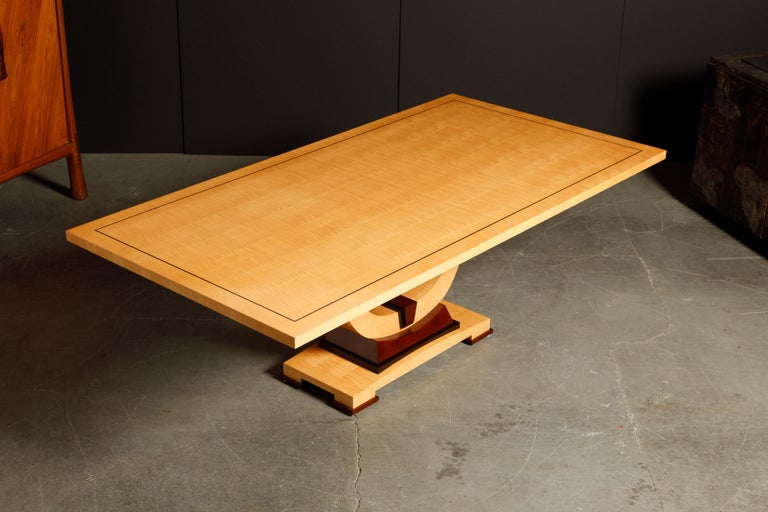 Dakota Jackson Exotic Wood Art Deco Styled Dining Table at 1stDibs
