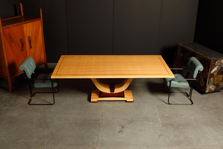 Dakota Jackson Exotic Wood Art Deco Styled Dining Table at 1stDibs