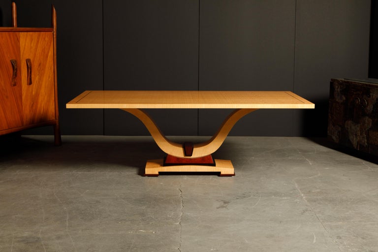 Dakota Jackson Exotic Wood Art Deco Styled Dining Table at 1stDibs