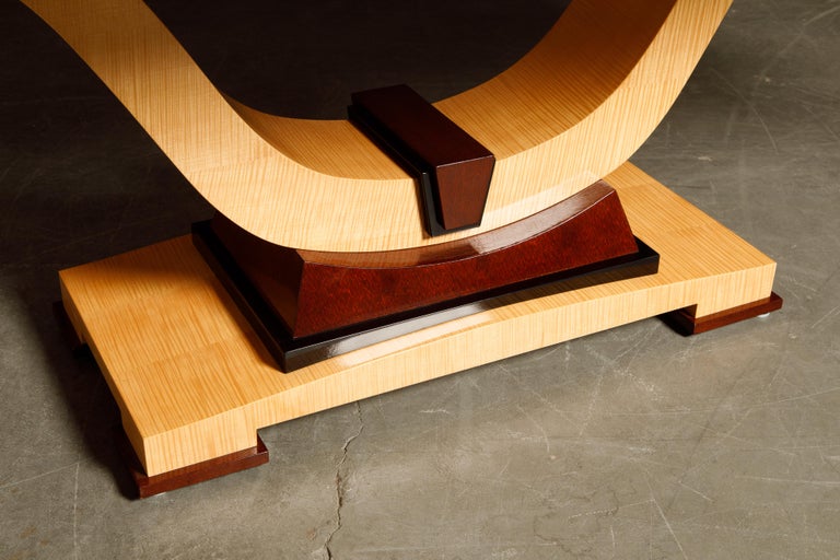 Dakota Jackson Exotic Wood Art Deco Styled Dining Table at 1stDibs