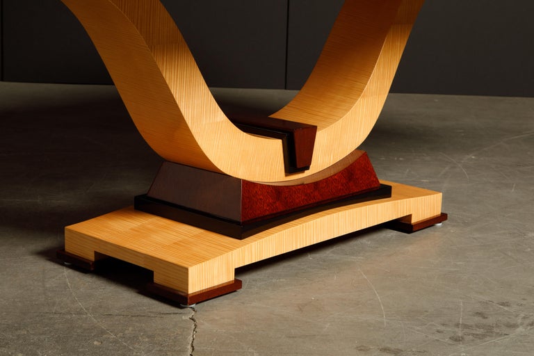 Dakota Jackson Exotic Wood Art Deco Styled Dining Table at 1stDibs