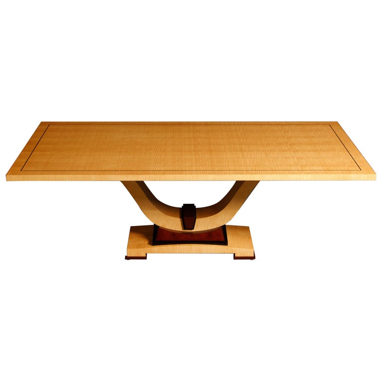Dakota Jackson Exotic Wood Art Deco Styled Dining Table at 1stDibs