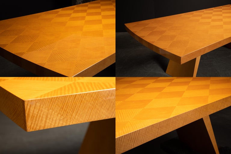 Dakota Jackson 'Wonder' Exotic Wood Dining Table with Six 'Puff' Chairs ...