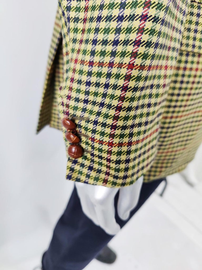 Daks of London Vintage Mens Pure Wool Tweed and Suede Trim Sport Coat ...