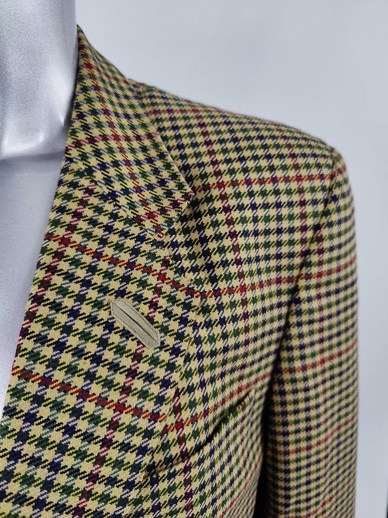 Daks of London Vintage Mens Pure Wool Tweed and Suede Trim Sport Coat ...