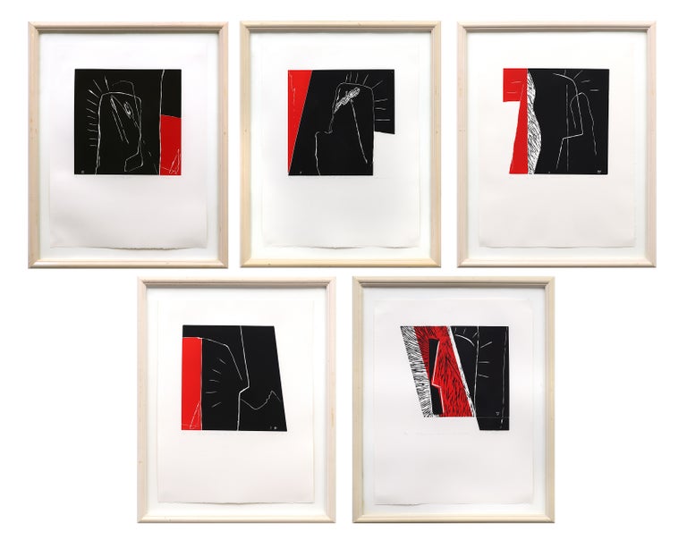 Dale Chisman - Group of Five 1980s Abstract Lithographs Individually ...