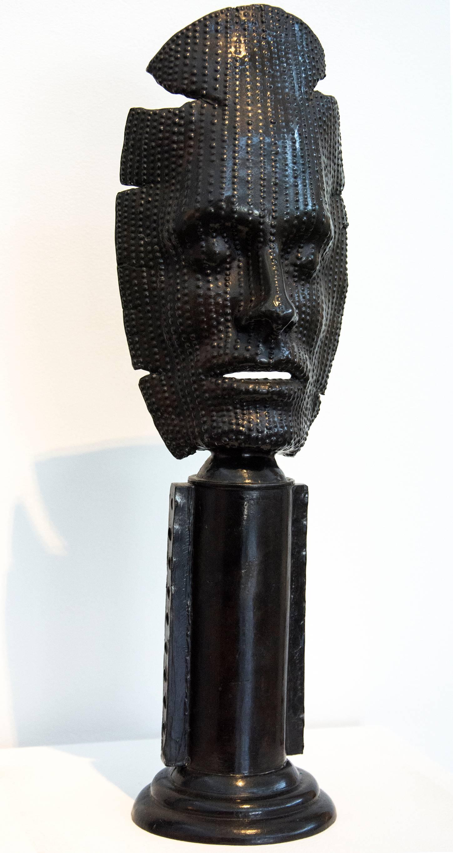 Dale Dunning - Ebo - human, life-size, mask, tribal, cast bronze ...