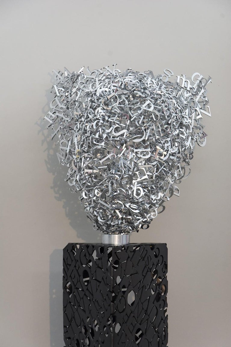 Dale Dunning - Murmuration - tall, metal, abstracted human face ...