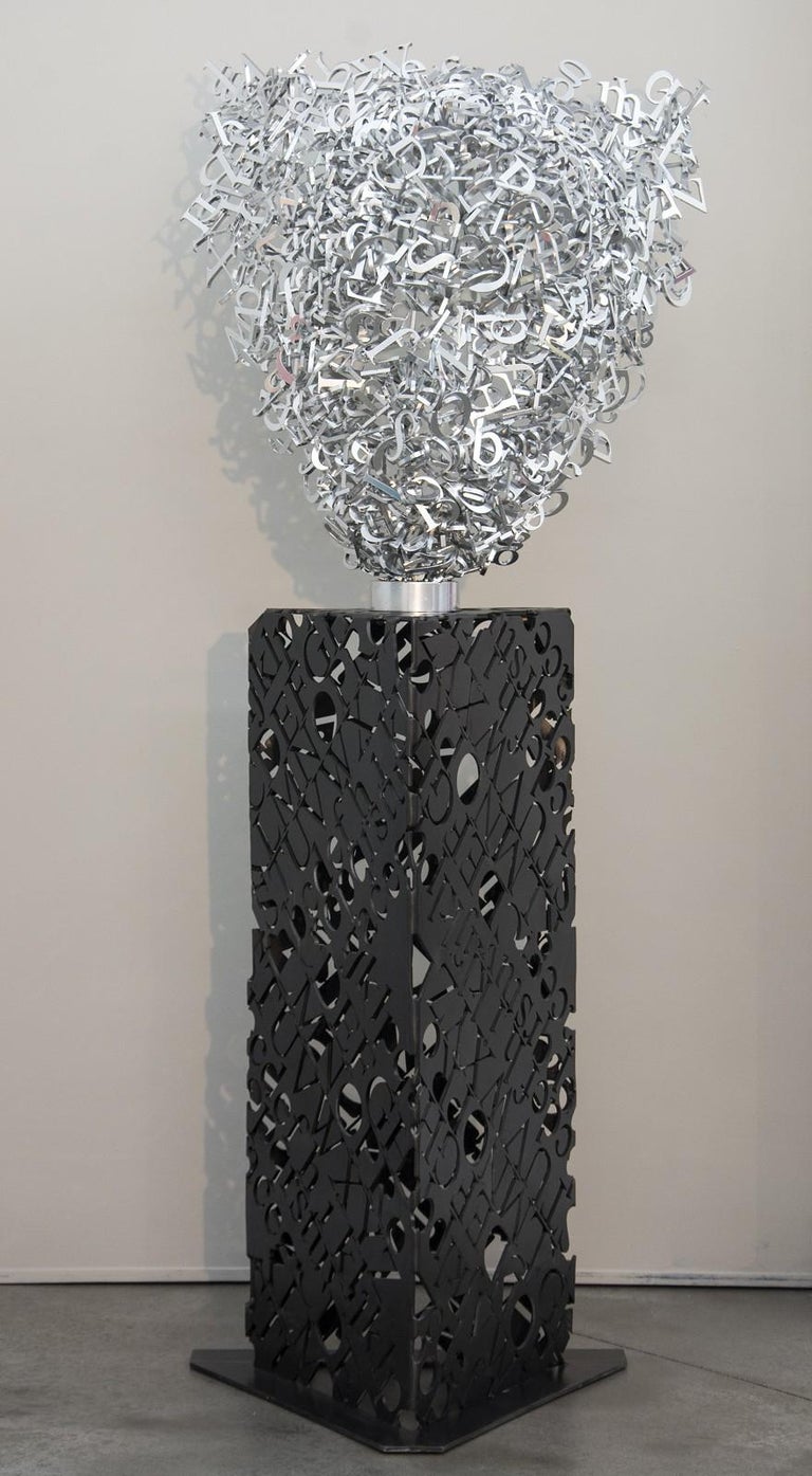 Dale Dunning - Murmuration - tall, metal, abstracted human face ...