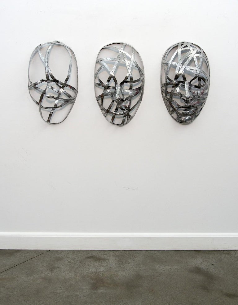 Dale Dunning - Rapt Triptych - Large, figurative, masks, tryptic ...