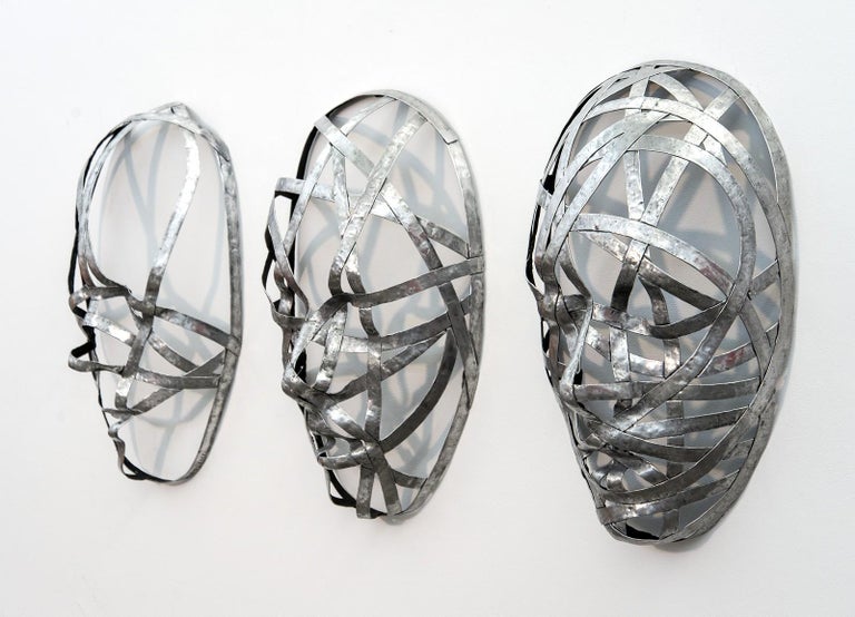 Dale Dunning - Rapt Triptych - Large, figurative, masks, tryptic ...