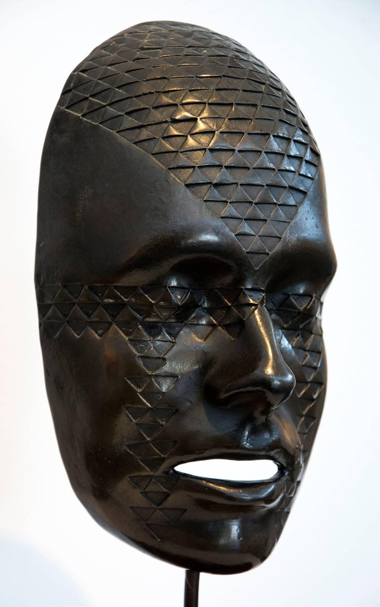 Dale Dunning - Tattoo - Bronze Life Size Mask Sculpture For Sale at 1stdibs