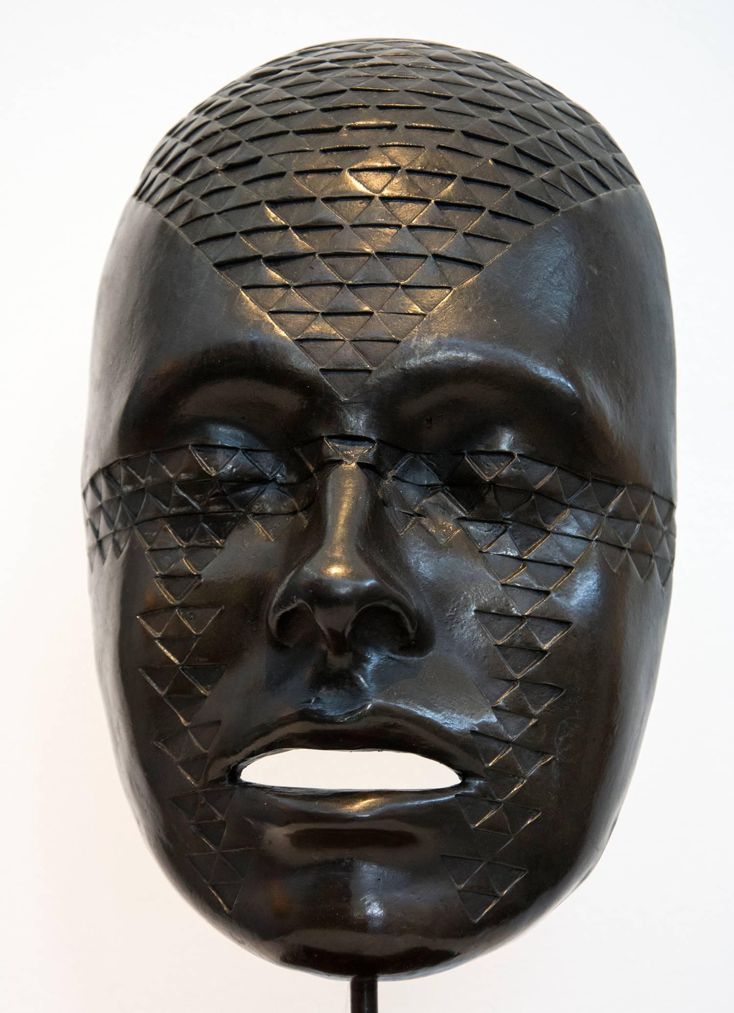 Dale Dunning - Tattoo - Bronze Life Size Mask Sculpture For Sale at 1stdibs
