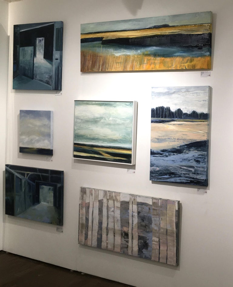 Dale Najarian - Intercoastal, Waterscape, Abstract Landscape, Oil on ...