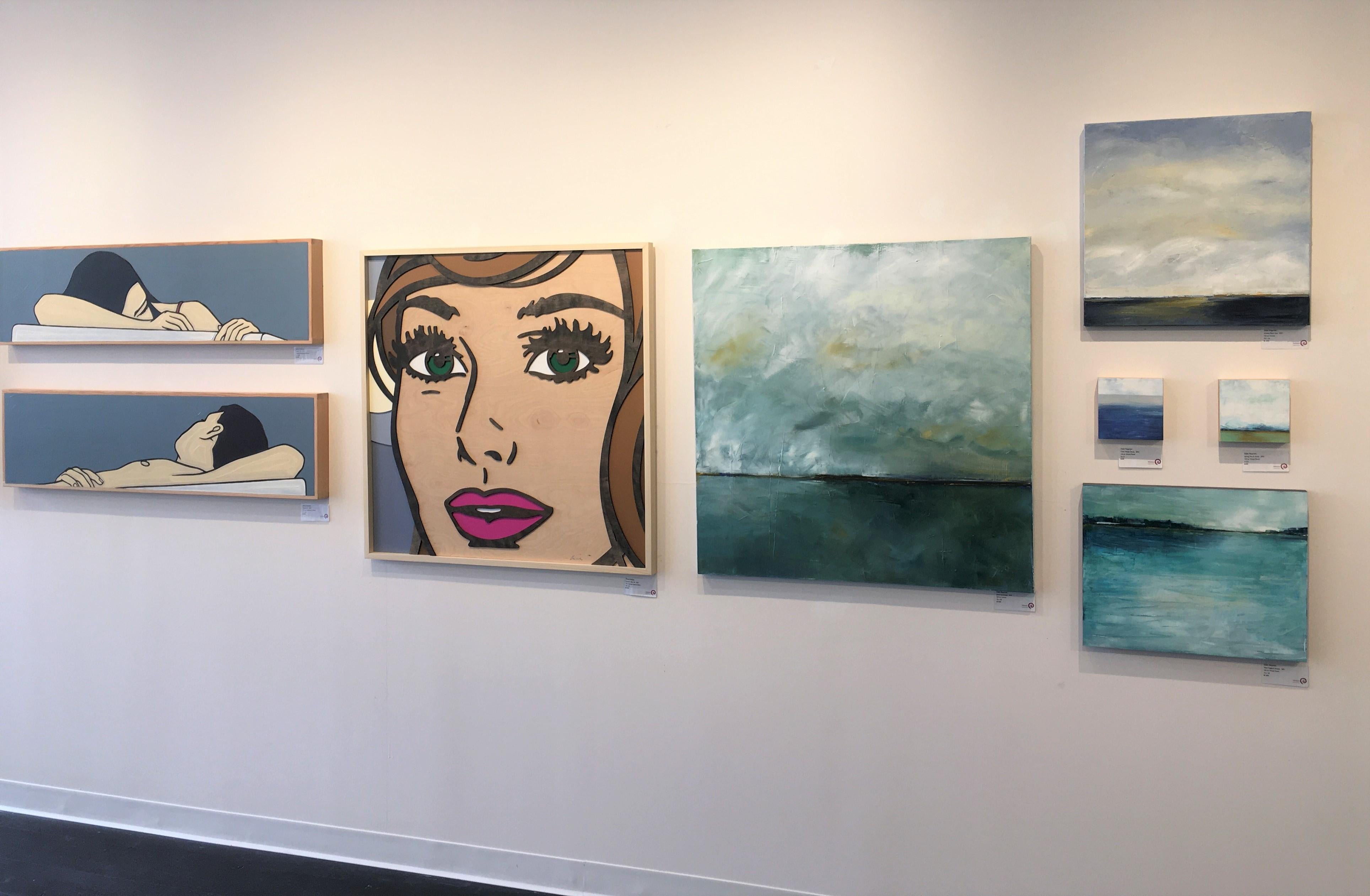 Dale Najarian - Jewel Landscape, Waterscape, Abstract Landscape, Oil on ...