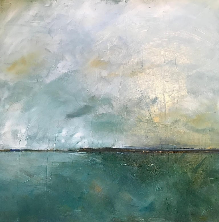 Dale Najarian - Jewel Landscape, Waterscape, Abstract Landscape, Oil on ...