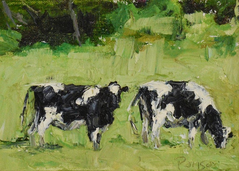 Dale Payson - Two Farm Cows (Impressionistic Landscape Painting of ...