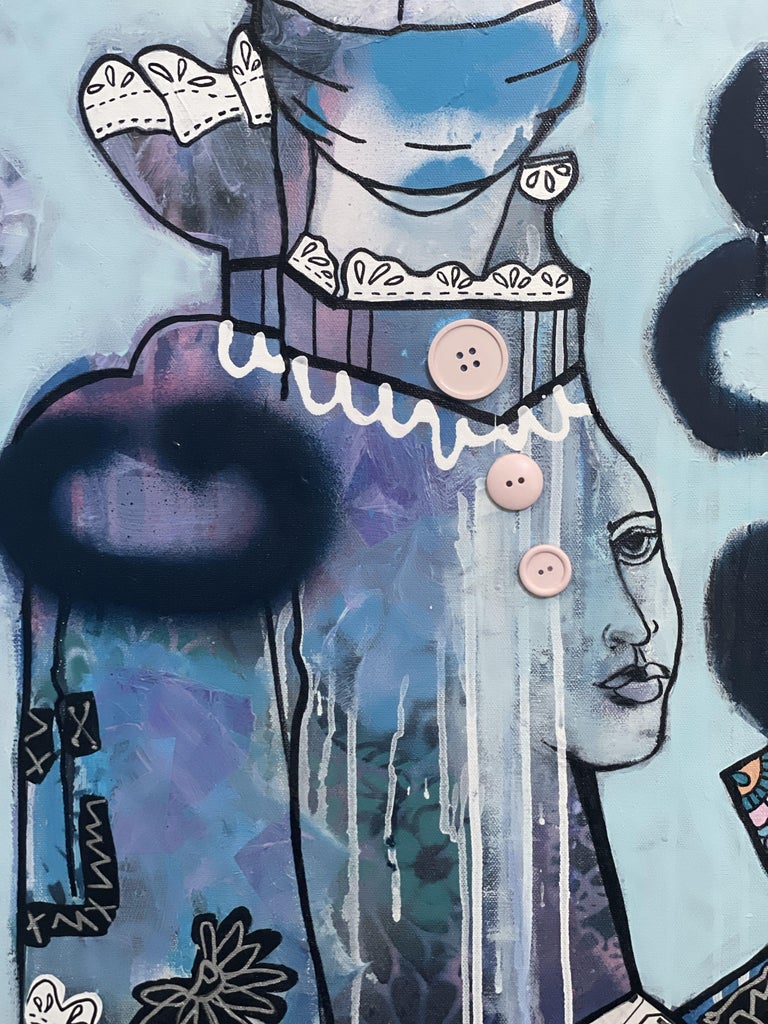 Dalene Woodward - Starship Moonchild, Painting, Acrylic on Canvas For ...