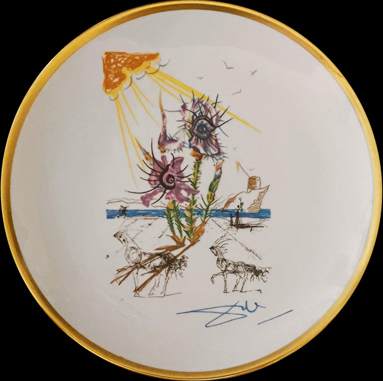 Dali "Las Flores Dalinianas" Set of 8 Dessert Plate Limited Edition ...