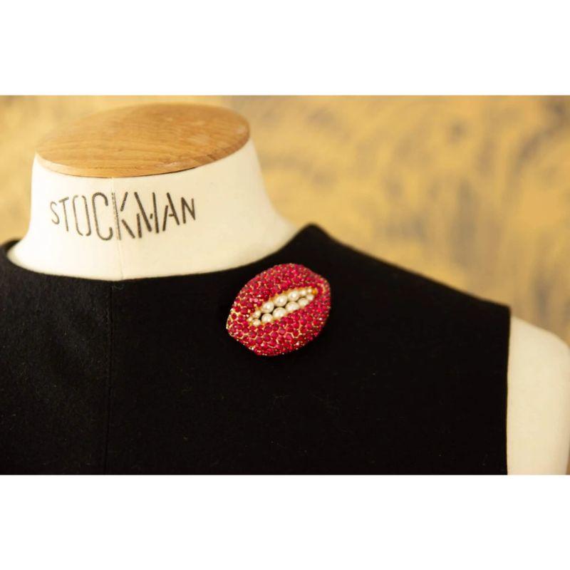 Dali Ruby Lips Brooch, 2002 For Sale at 1stDibs
