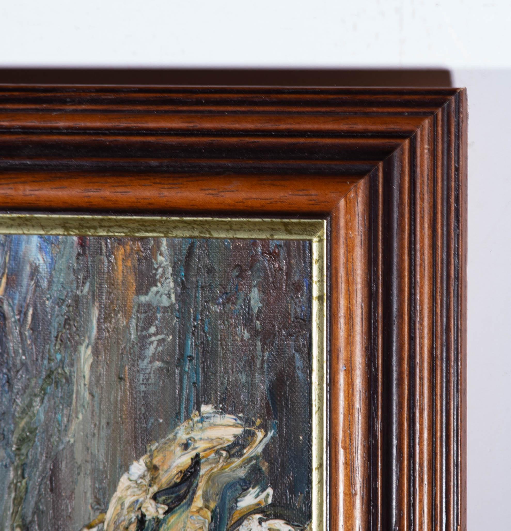 Dalia - Dalia - 20th Century Oil, Coastal Village View For Sale at ...