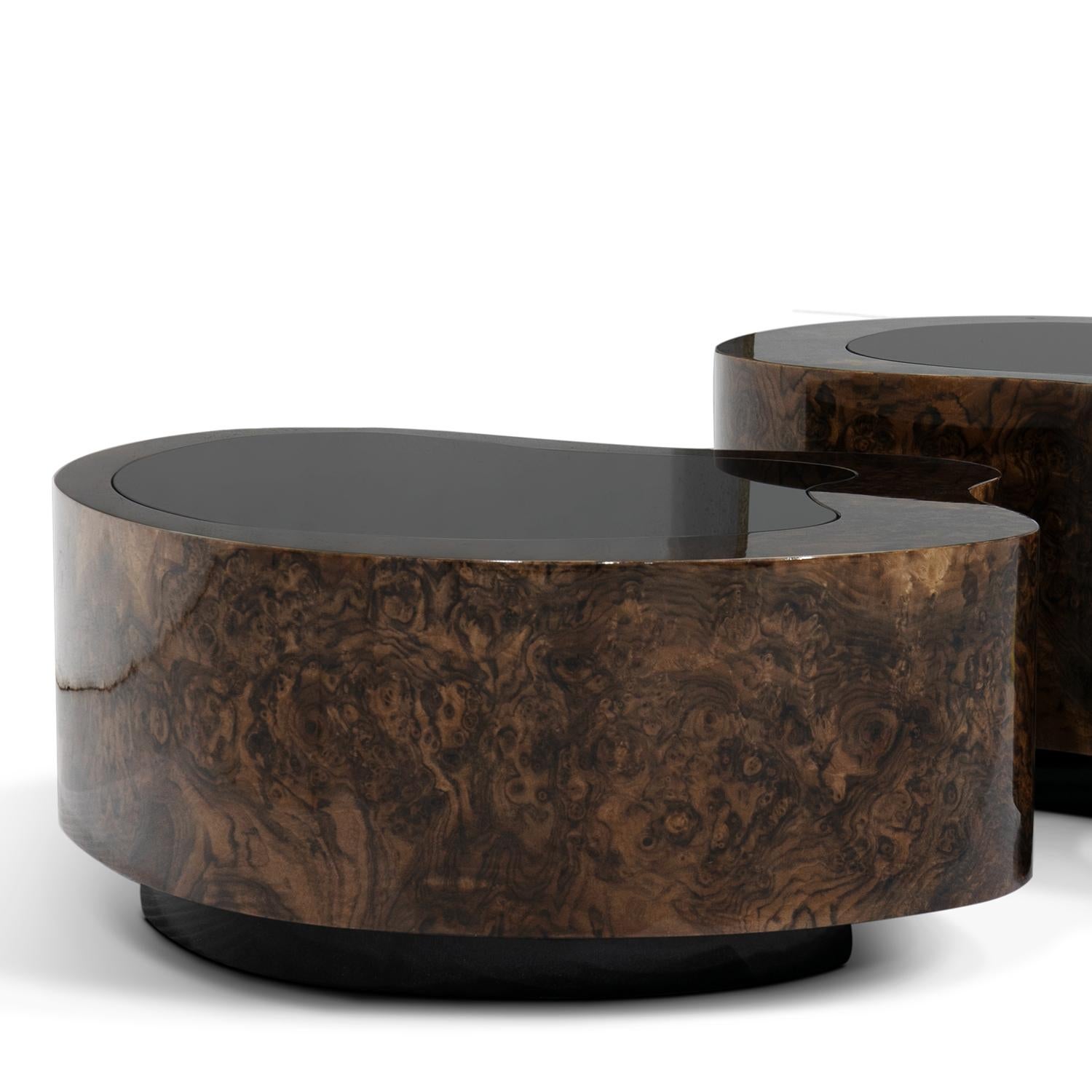 Dalia Walnut Set of 2 Coffee Table For Sale at 1stDibs