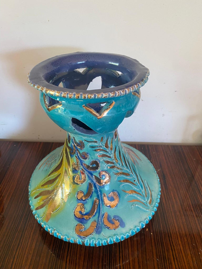 Dalio, Monaco Style Large Ceramic Vase, circa 1960, Signed For Sale at ...