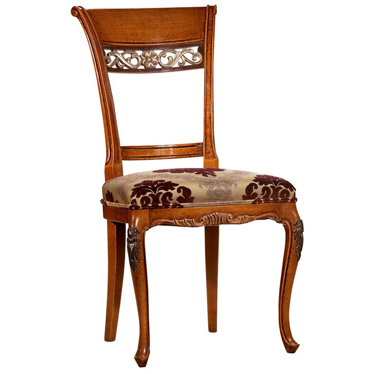 Damask Chair For Sale at 1stDibs