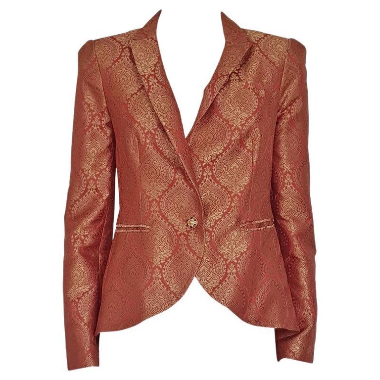 Elisabeth and James Damask jacket size 40 For Sale at 1stDibs
