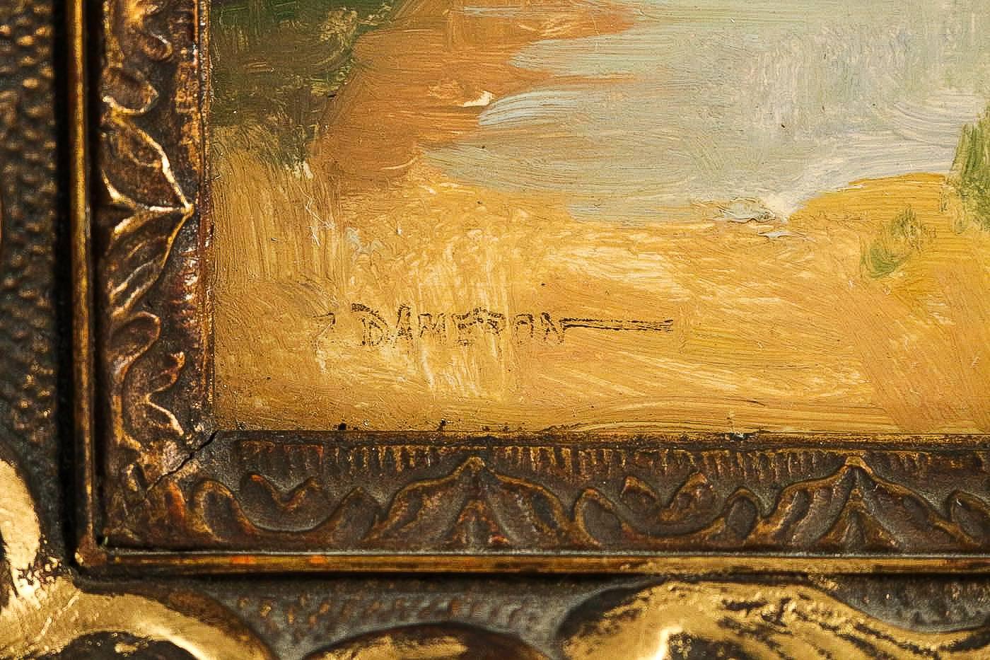 Dameron Emile-Charles, Oil on Panel, 'The Washerwomen', circa 1880-1890 ...