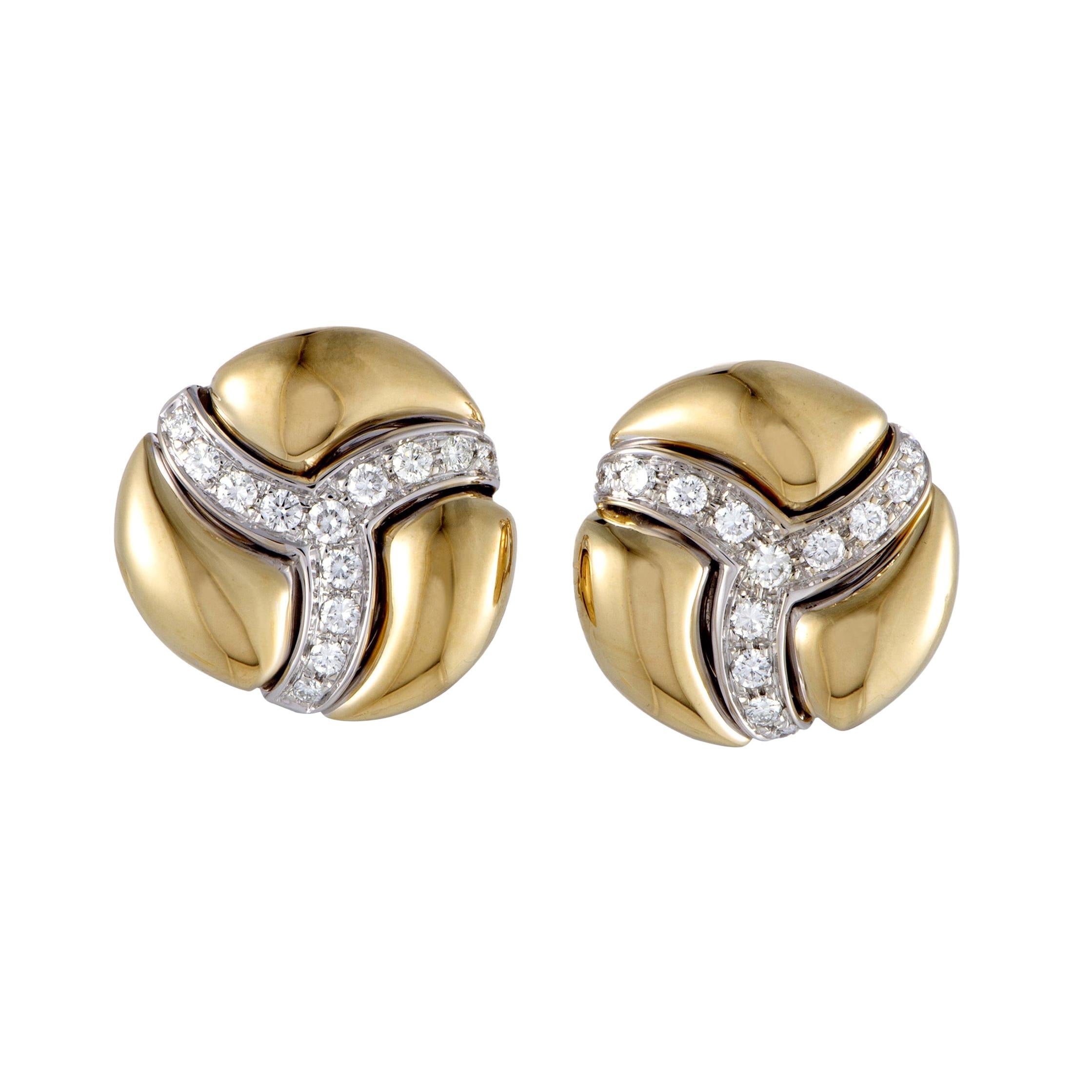 DAMIANI White Diamond White Gold Earrings at 1stDibs