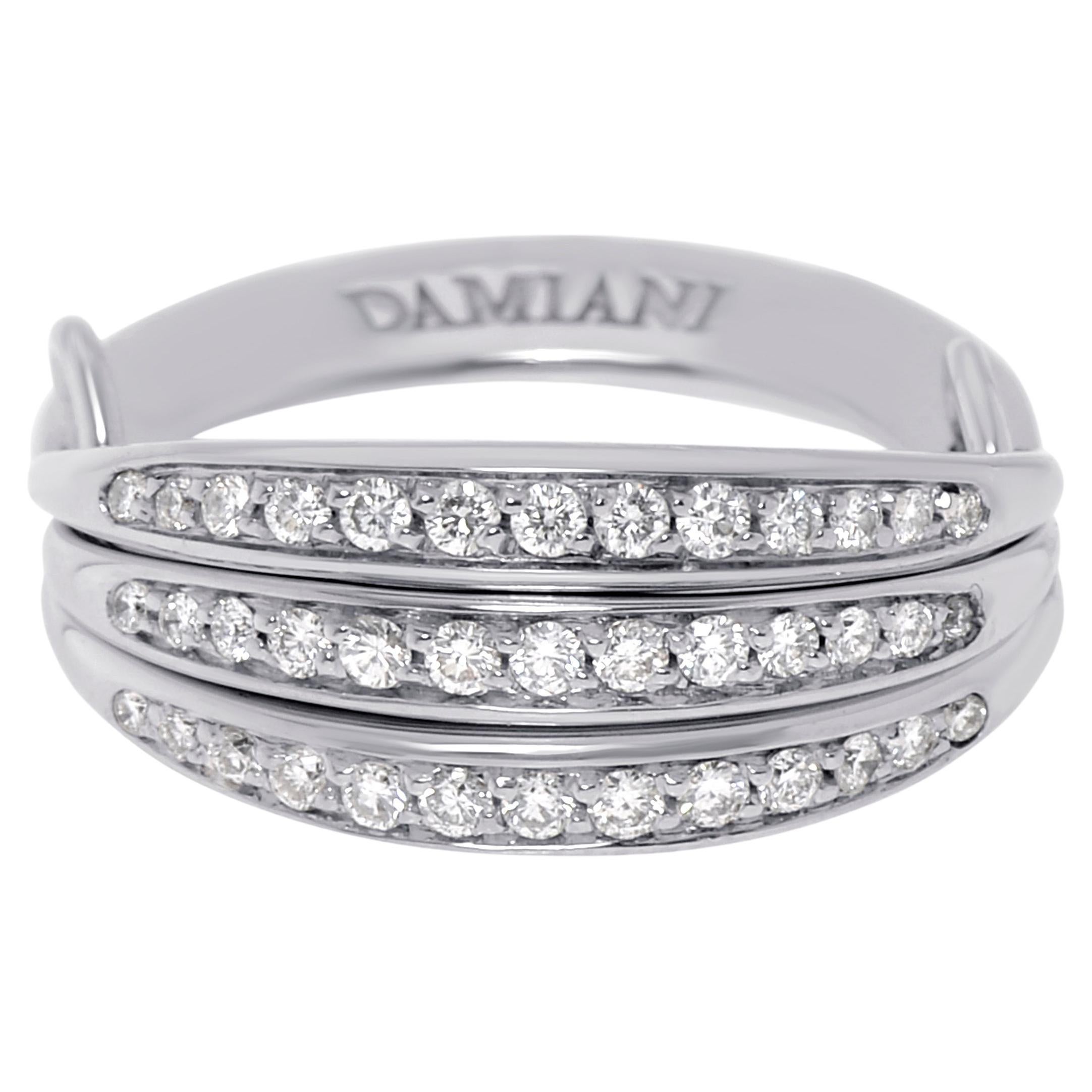 Damiani Gomitolo Diamond White Gold Ring. Sz. 56-7.75 For Sale at ...