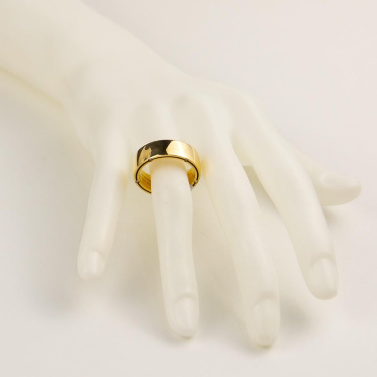 Damiani 18k Yellow Gold Diamond Ring For Sale at 1stDibs