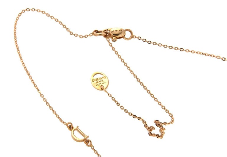 Damiani D-Icon Ceramic 18 Karat Gold Diamond Heart Necklace at 1stDibs