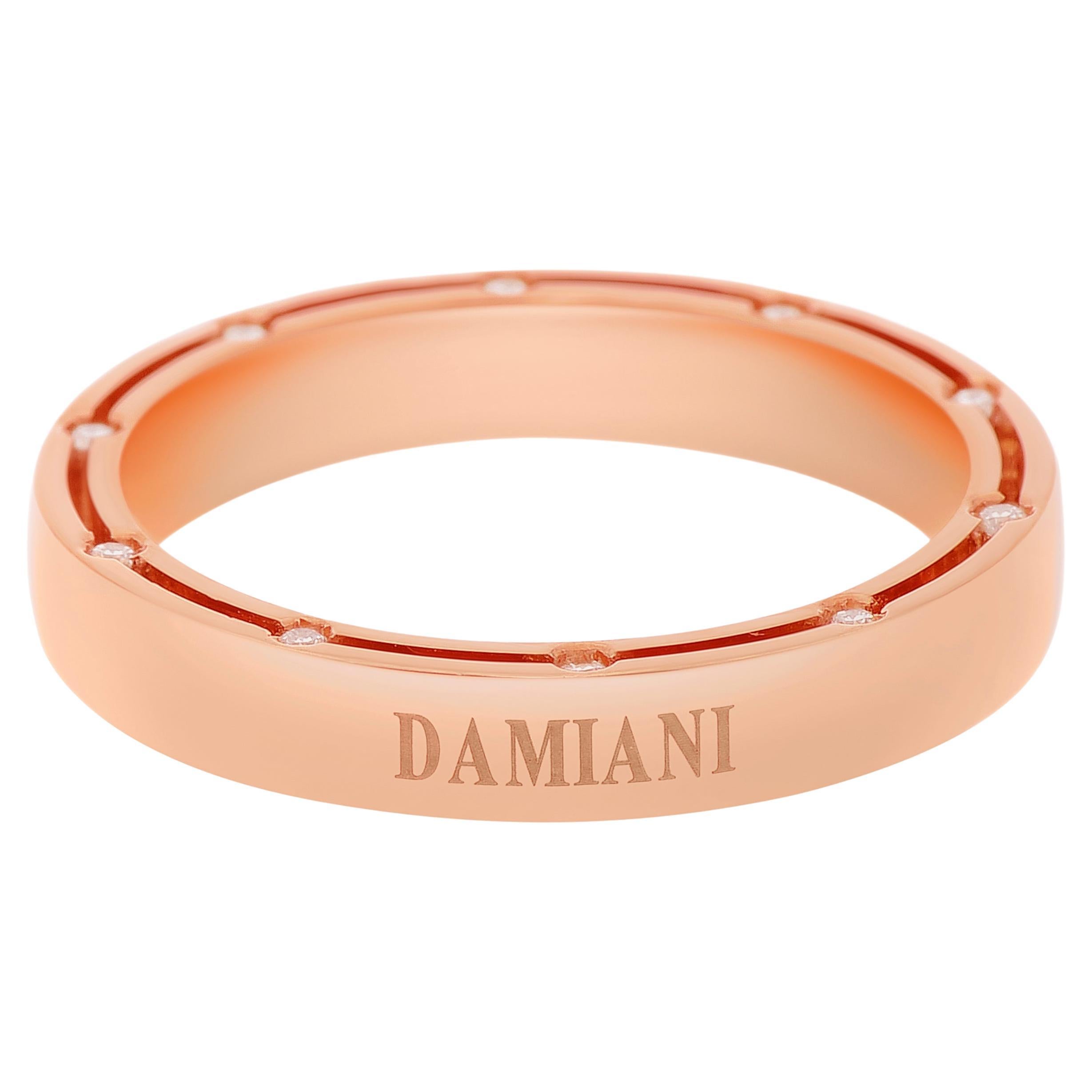 Damiani D. Side 18k Rose Gold, Diamond 0.30 Carat, TW, Band Ring For ...