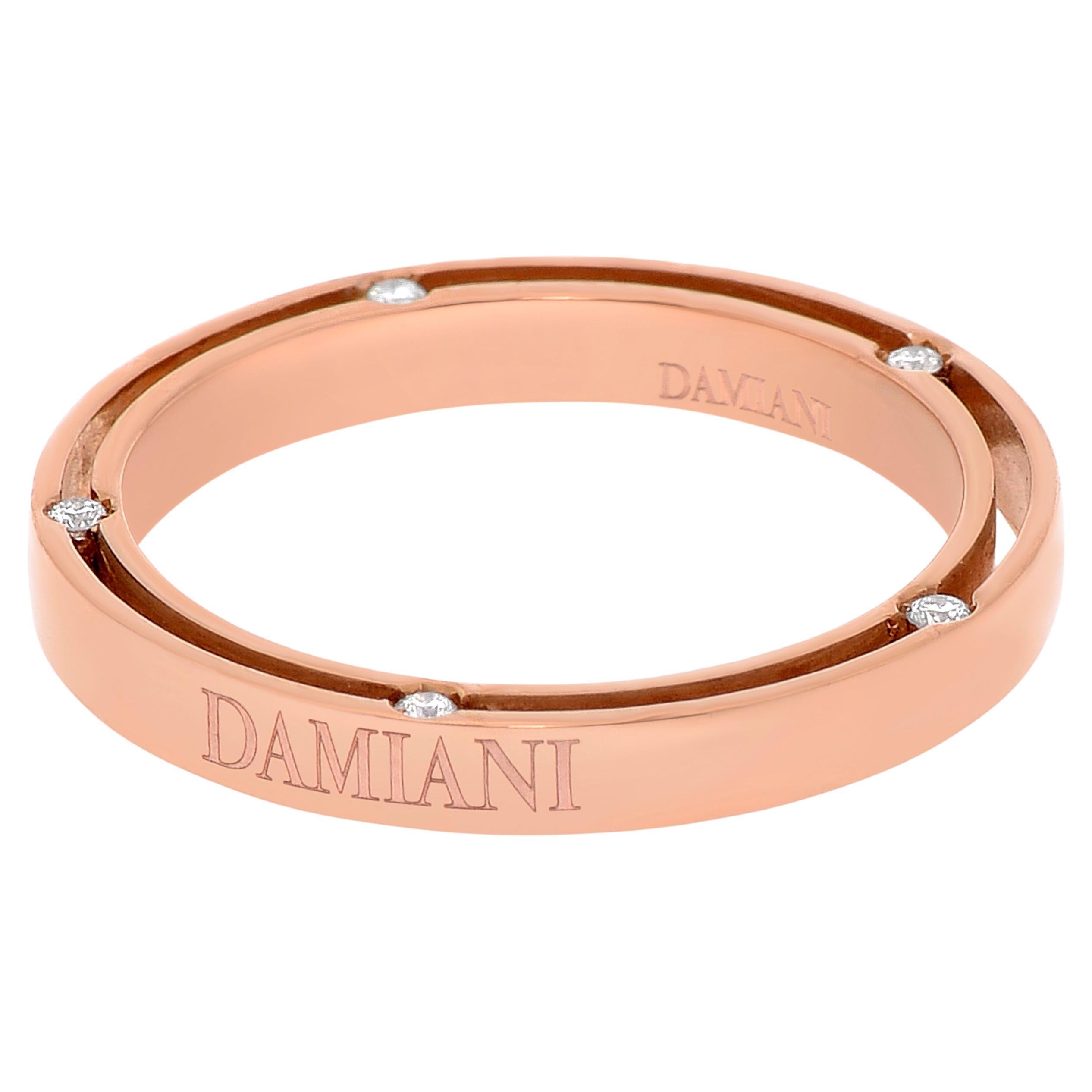 Damiani Damianissima 18k White and Rose Gold Diamond Ring For Sale at ...