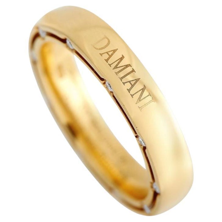 Damiani D.Side Brad Pitt 18k Yellow Gold 20-Diamond Band Ring For Sale at 1stDibs
