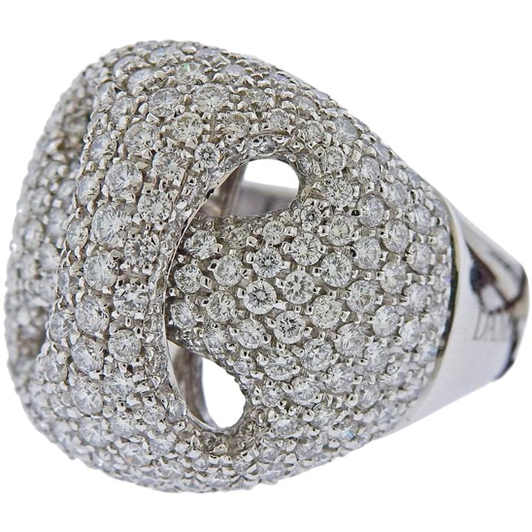 Damiani Gold Diamond Ring For Sale at 1stDibs