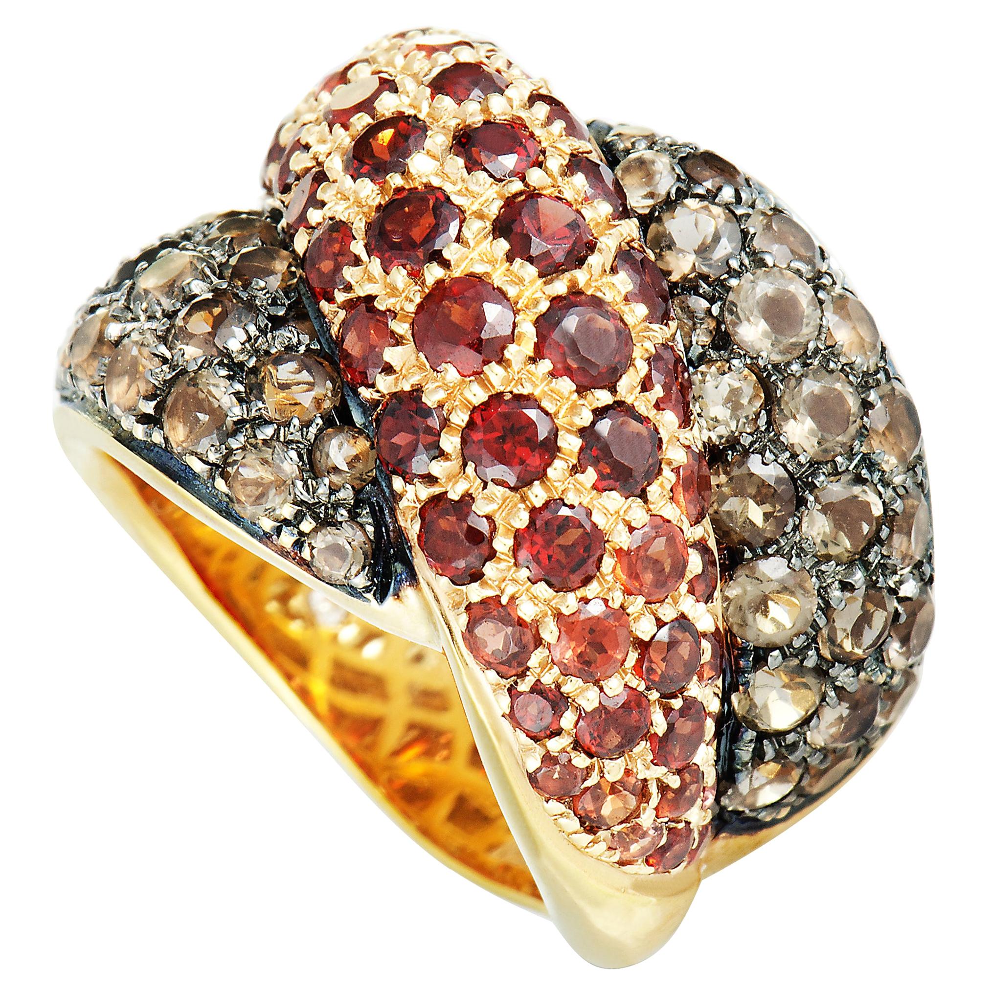 Damiani Diamond and White Gold Cocktail Ring at 1stDibs