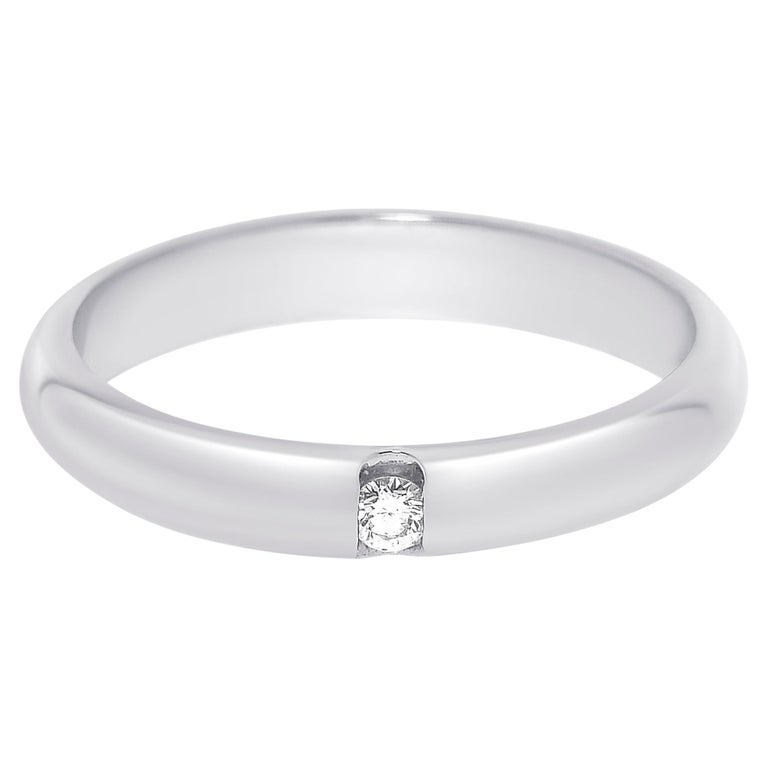 Damiani Platinum, Diamond Band Ring For Sale at 1stDibs