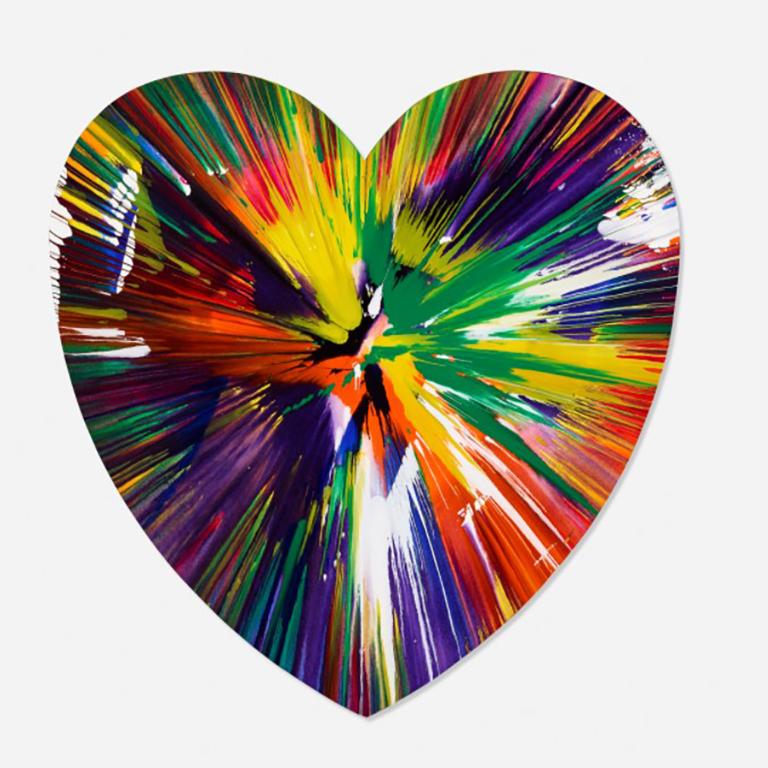 Damien Hirst - Heart Spin Painting at 1stDibs