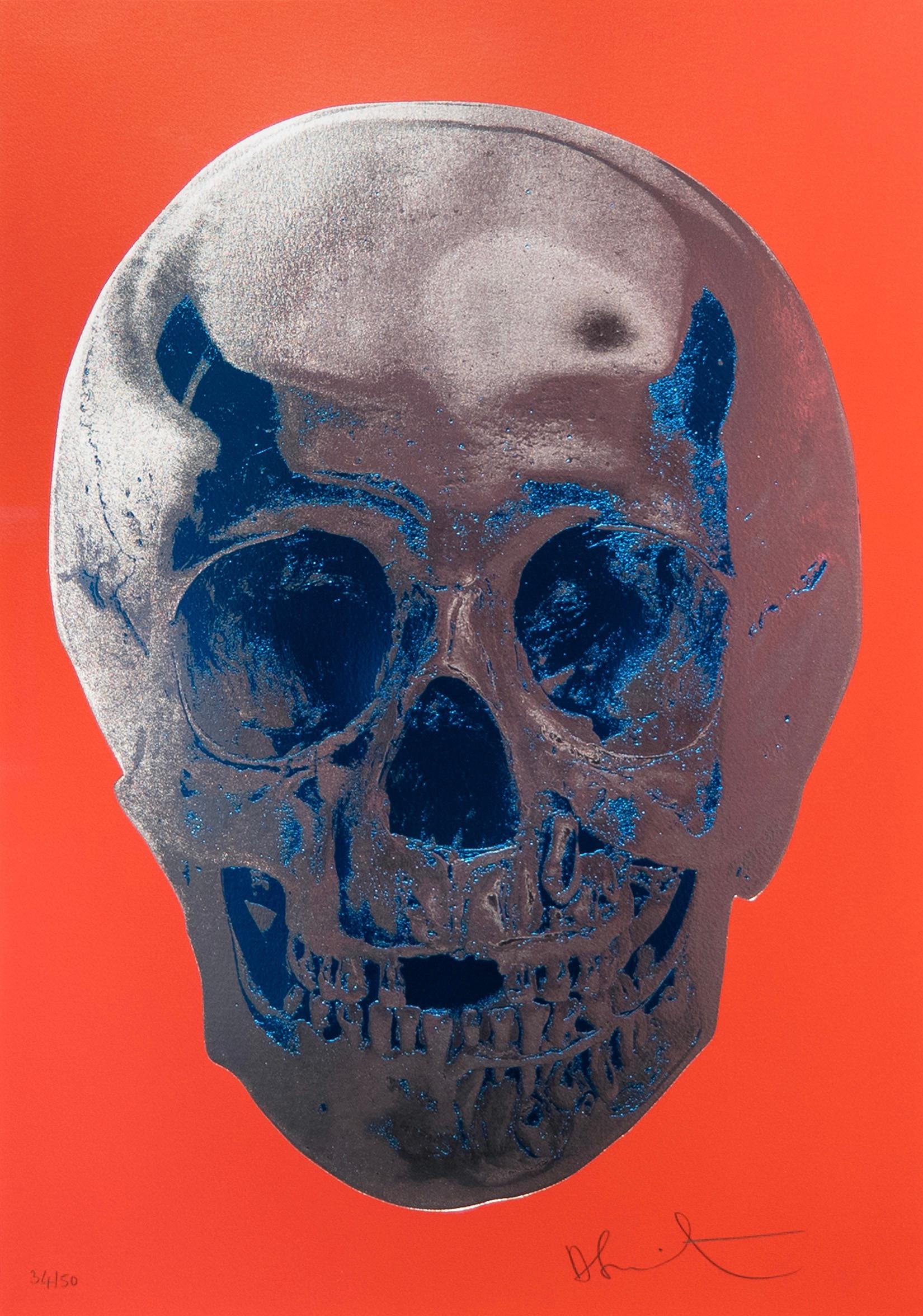 Damien Hirst - 'Till Death Do Us Part Skull' (Red/Silver/Blue) For Sale ...