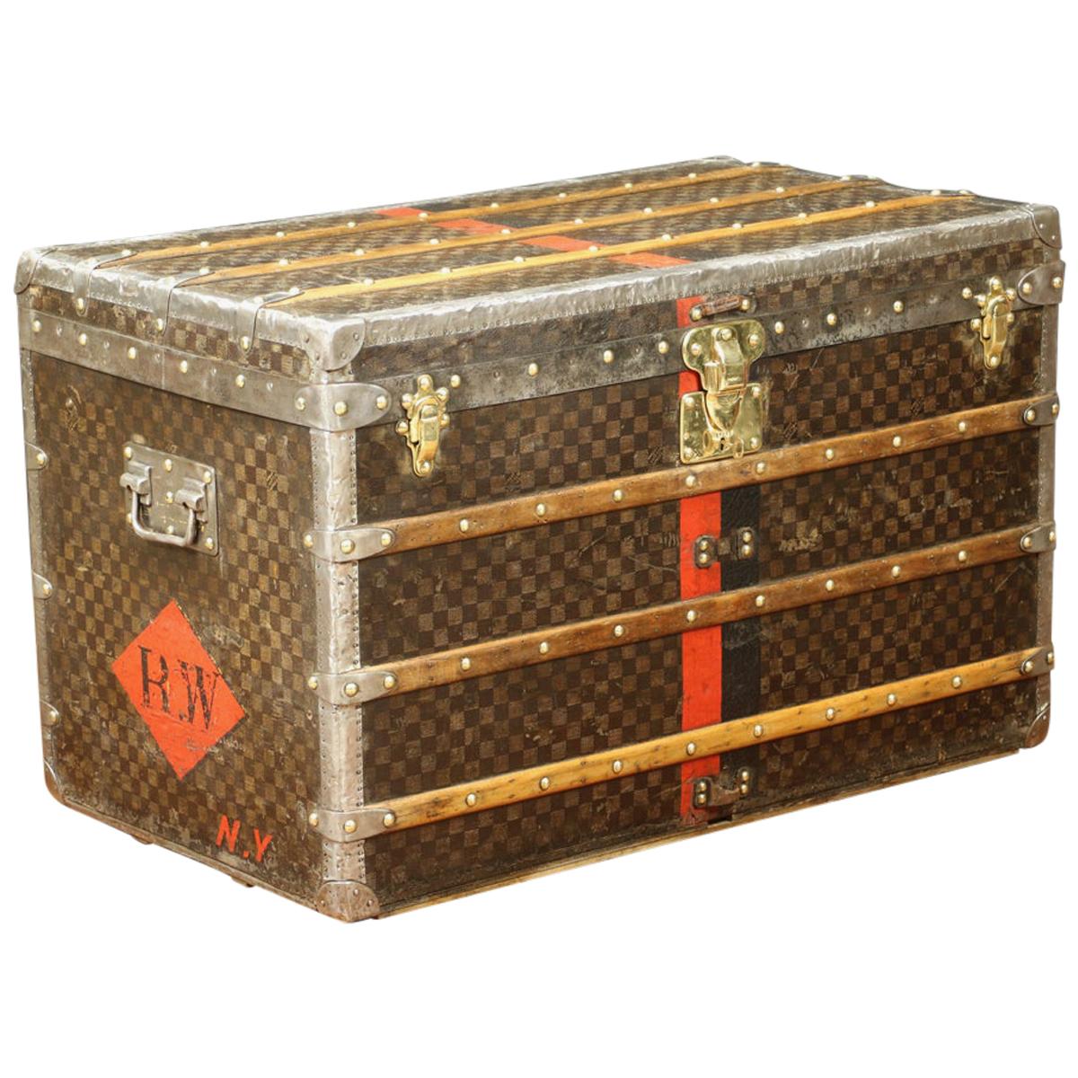 Damier Louis Vuitton Trunk For Sale at 1stDibs