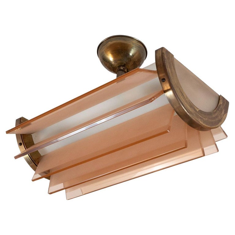 Damon French Deco Hanging Ceiling Light Fixture from Alan Moss For Sale ...