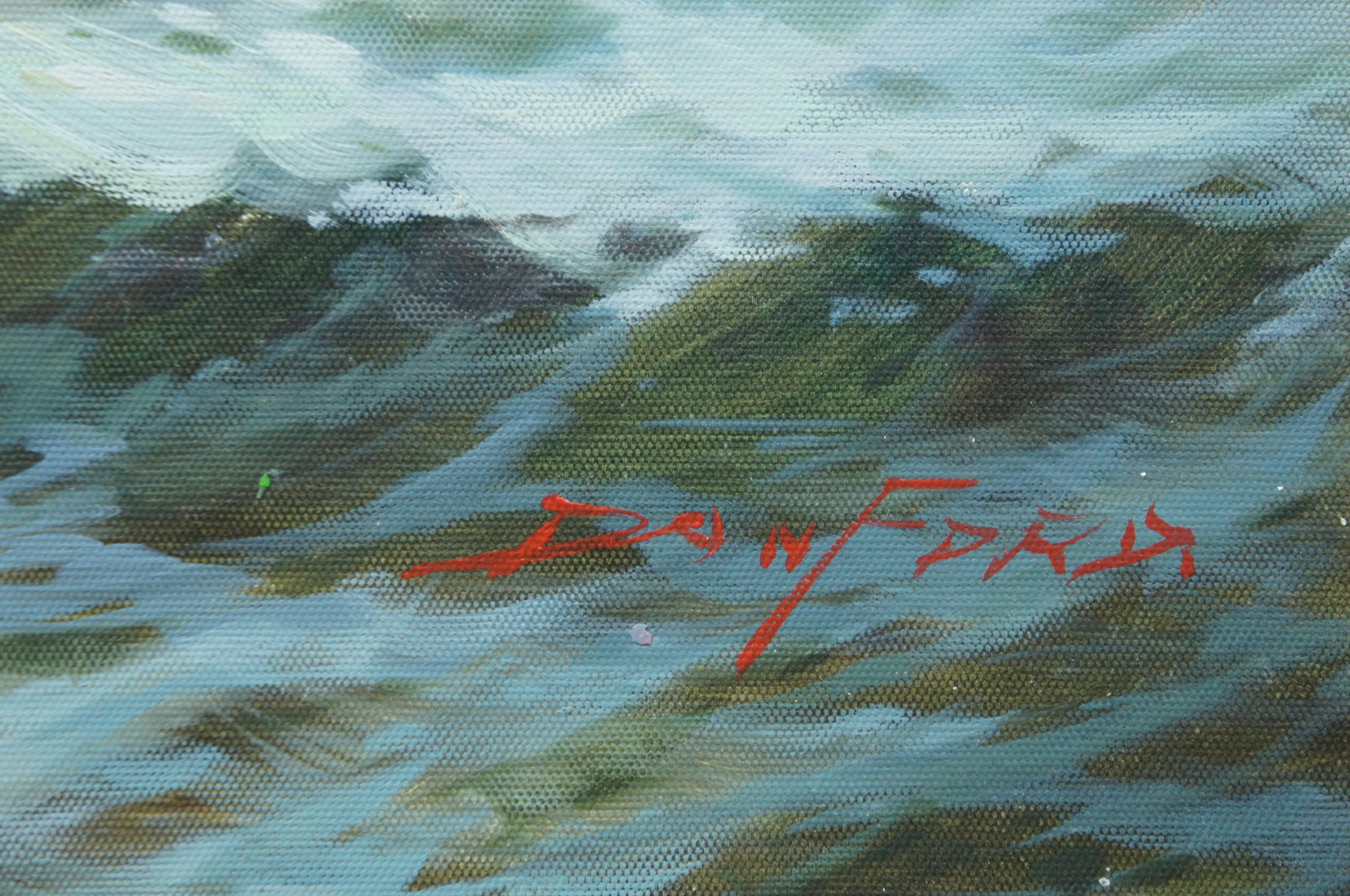 Dan Ford Ocean Waves Seascape Painting Realism Canvas Framed at 1stDibs ...