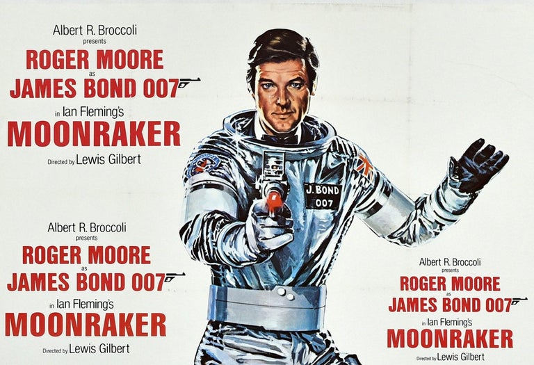 Dan Goozee - Original Vintage James Bond Film Poster Moonraker Roger ...