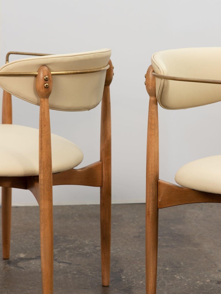Dan Johnson for Selig Viscount Chairs in Leather For Sale at 1stDibs